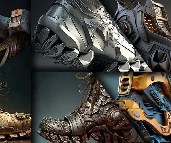 ArtStation - 110 Sci_Fi Iron shoes (More Than 8K Resolution) | Artworks