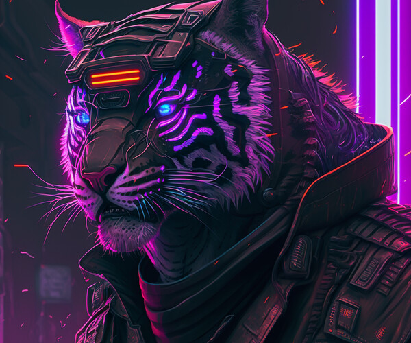 ArtStation - Cyberpunk tiger | Artworks