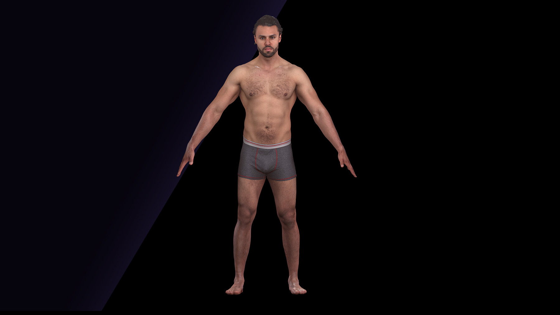 ArtStation - Cleaned A Pose Scan | Simeon Underwear | Resources