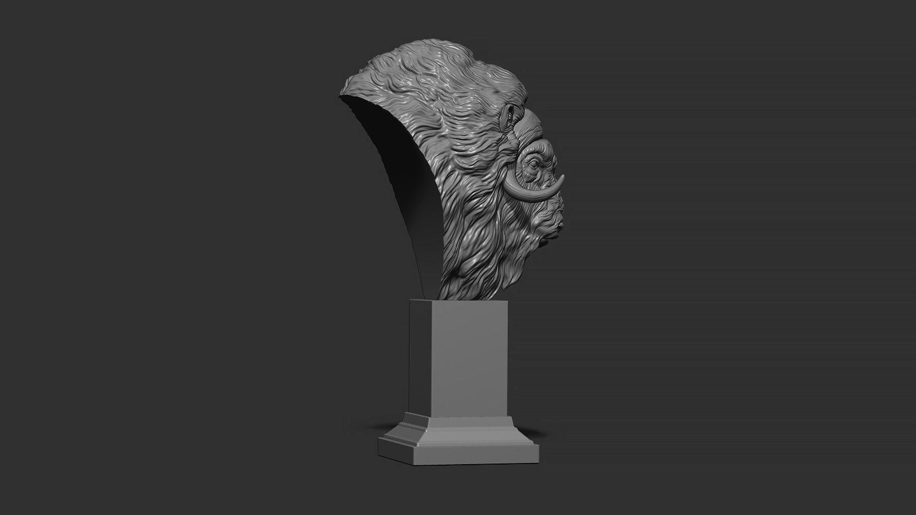 ArtStation - Musk ox head bust | Resources