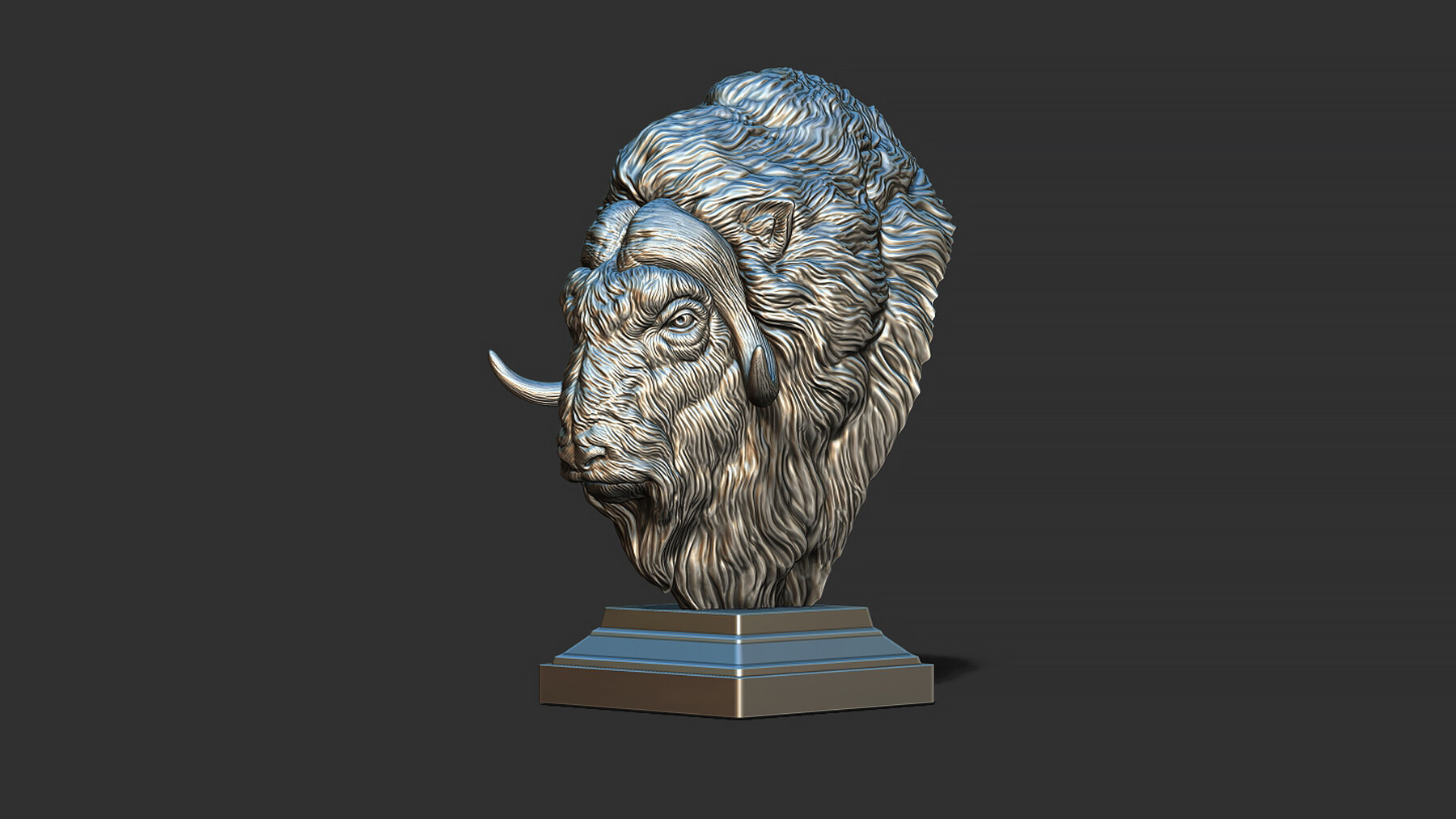 ArtStation - Musk ox head bust | Resources