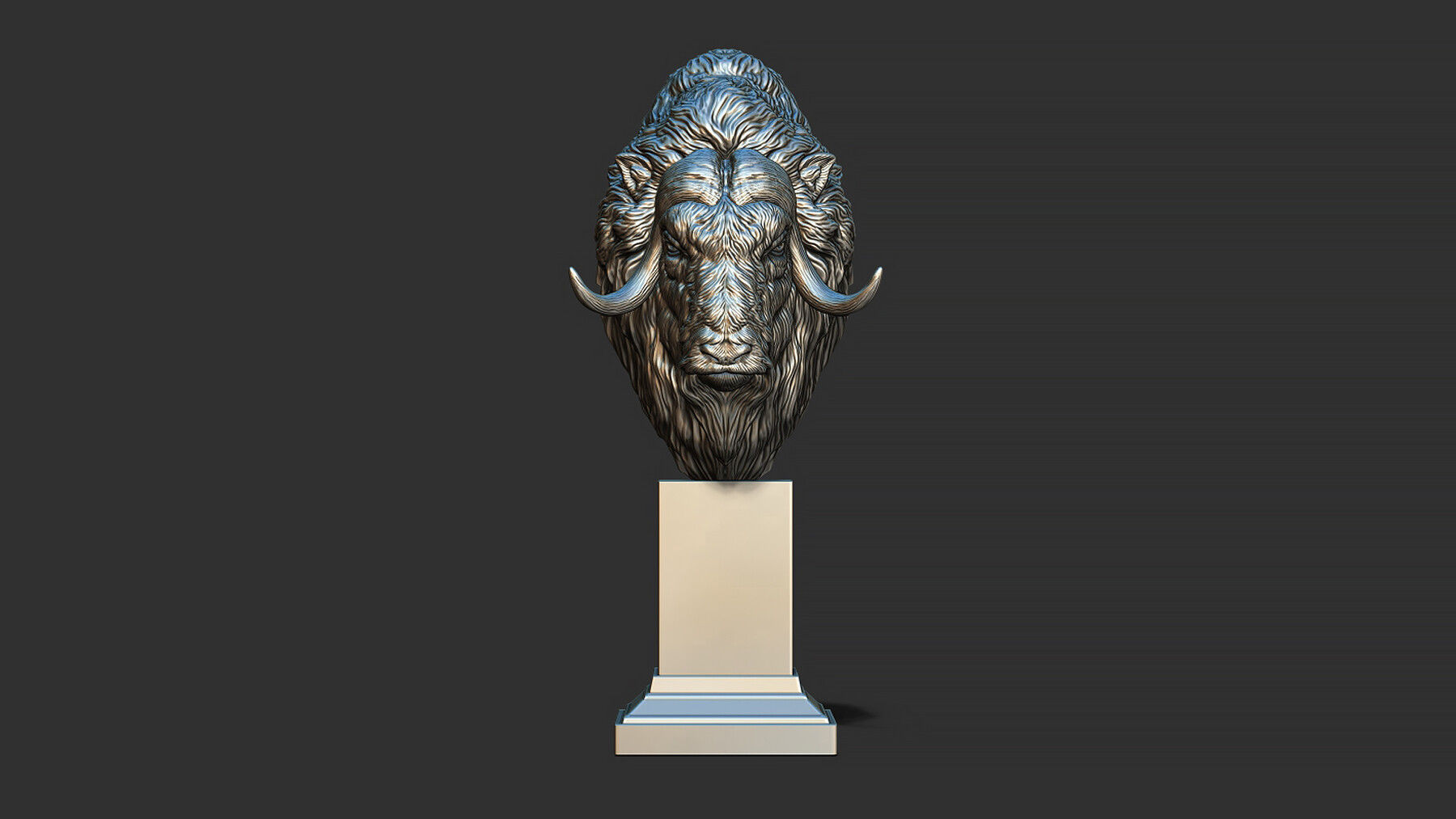 ArtStation - Musk ox head bust | Resources