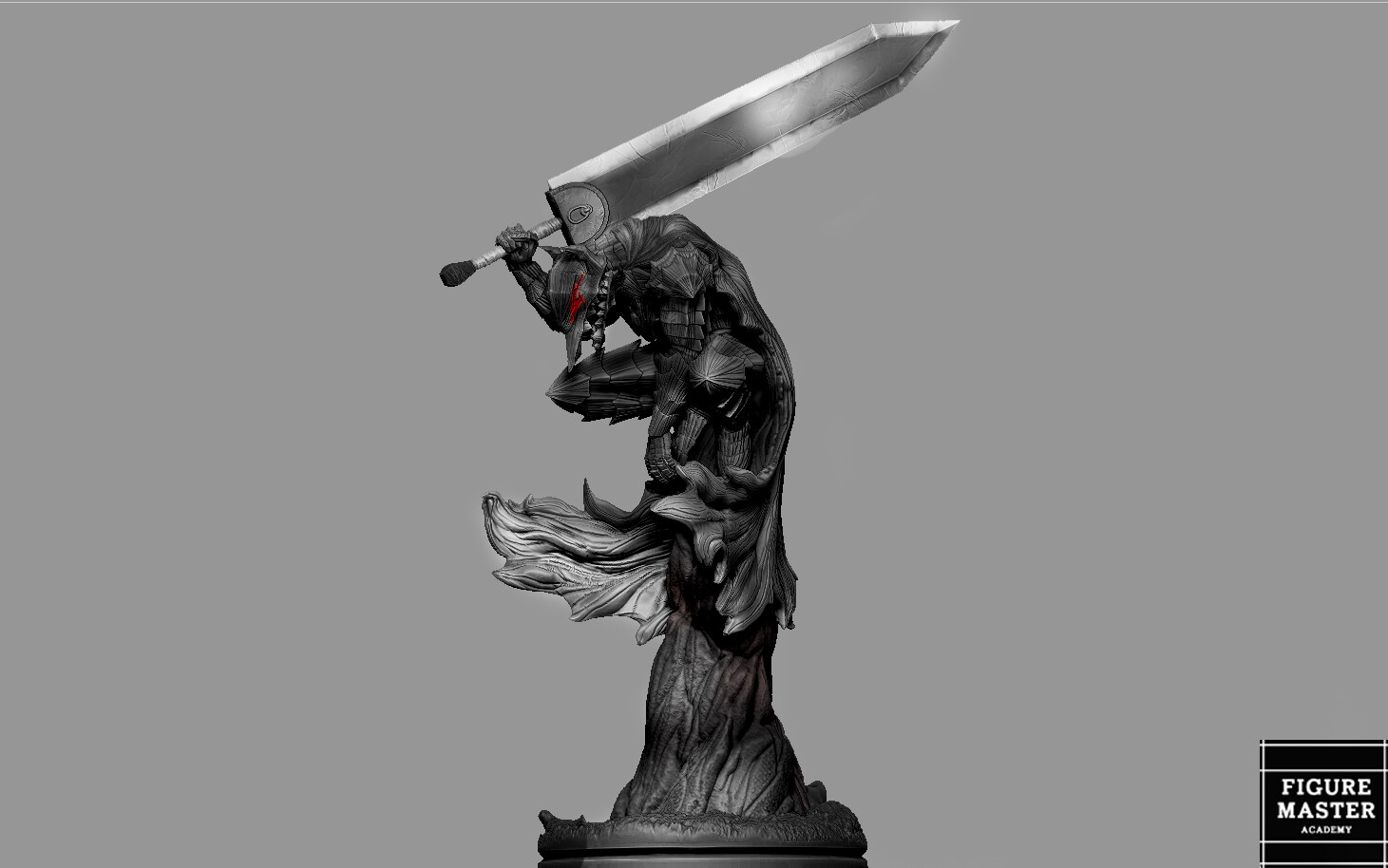 ArtStation - BERSERK GUTS ON EDGE FANTASY ANIME SWORD CHARACTER 3D ...