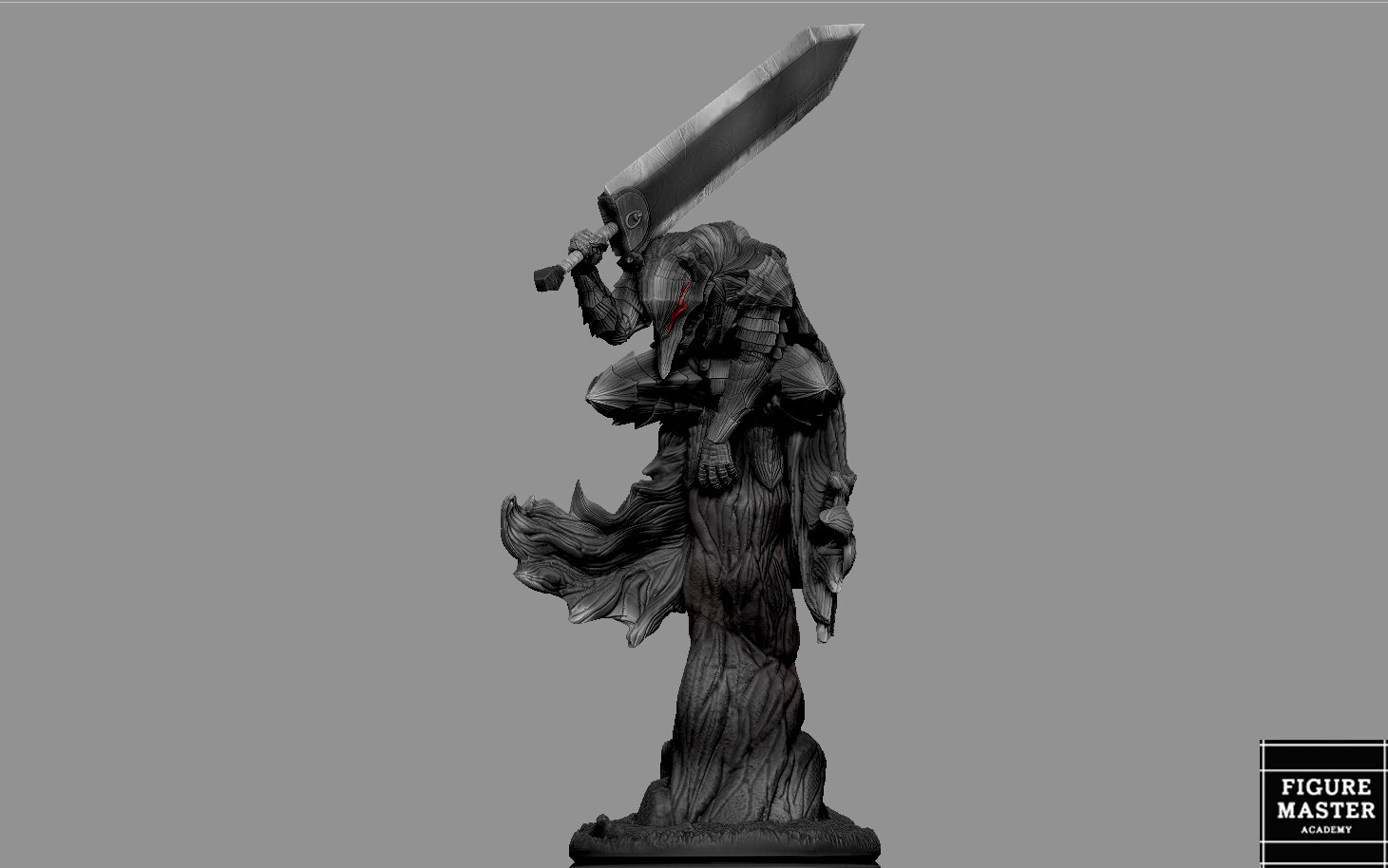 ArtStation - BERSERK GUTS ON EDGE FANTASY ANIME SWORD CHARACTER 3D ...