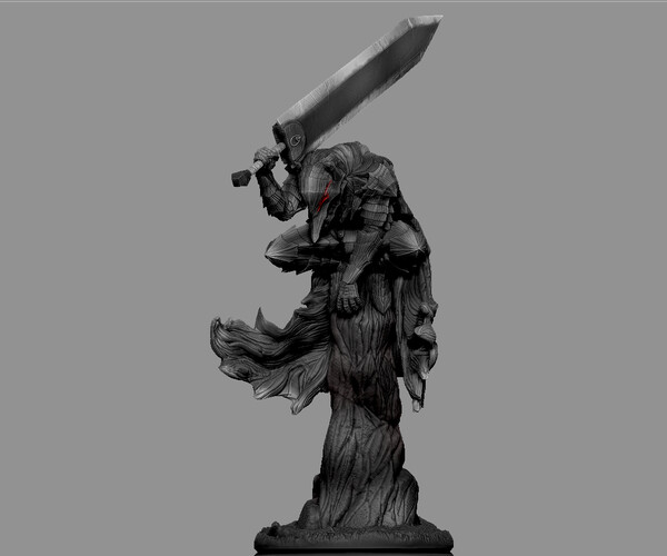 ArtStation - BERSERK GUTS ON EDGE FANTASY ANIME SWORD CHARACTER 3D ...