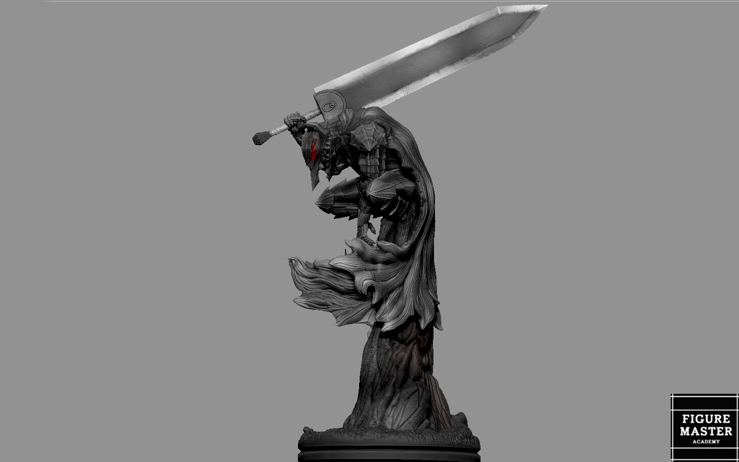 ArtStation - BERSERK GUTS ON EDGE FANTASY ANIME SWORD CHARACTER 3D ...