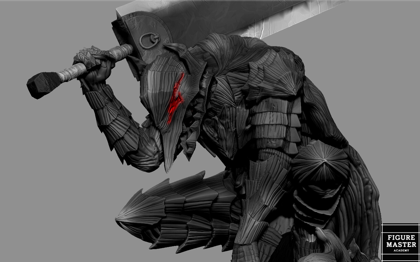 ArtStation - BERSERK GUTS ON EDGE FANTASY ANIME SWORD CHARACTER 3D ...