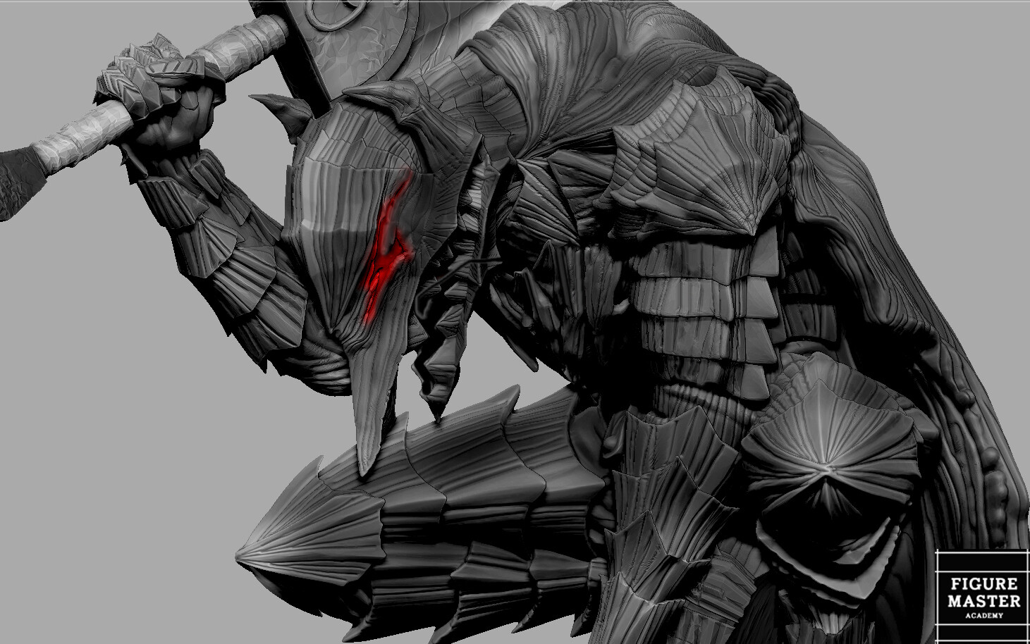 ArtStation - BERSERK GUTS ON EDGE FANTASY ANIME SWORD CHARACTER 3D ...