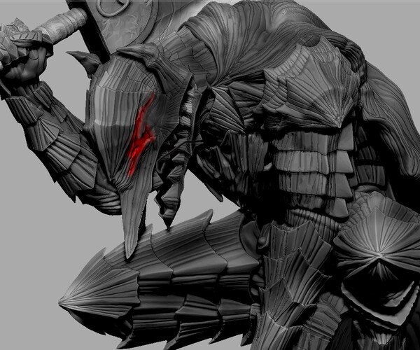 ArtStation - BERSERK GUTS ON EDGE FANTASY ANIME SWORD CHARACTER 3D ...