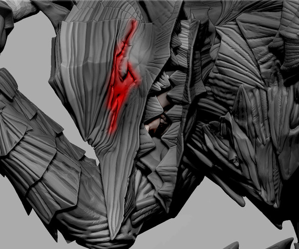 ArtStation - BERSERK GUTS ON EDGE FANTASY ANIME SWORD CHARACTER 3D ...