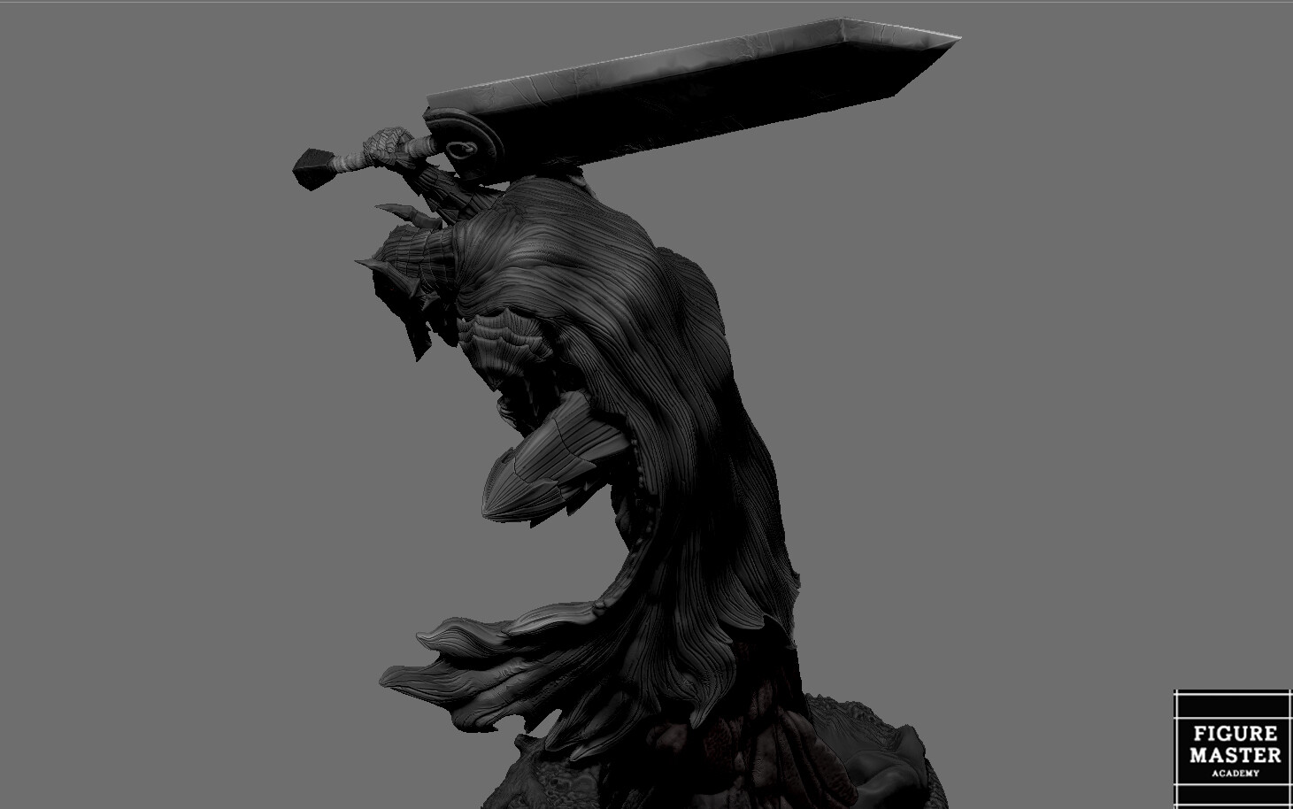 ArtStation - BERSERK GUTS ON EDGE FANTASY ANIME SWORD CHARACTER 3D ...