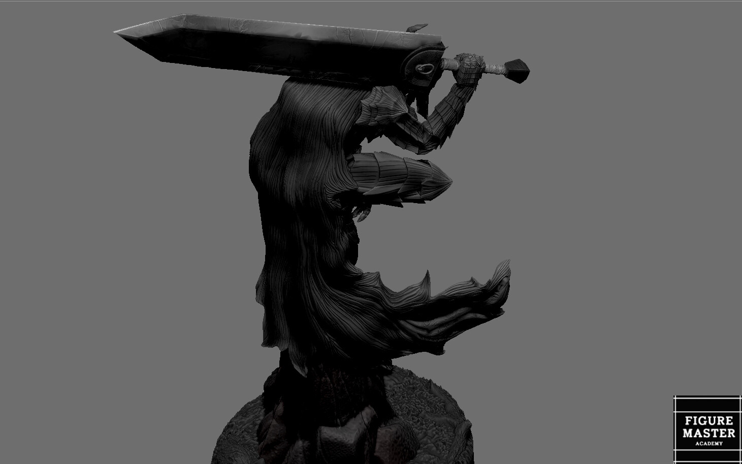 ArtStation - BERSERK GUTS ON EDGE FANTASY ANIME SWORD CHARACTER 3D ...