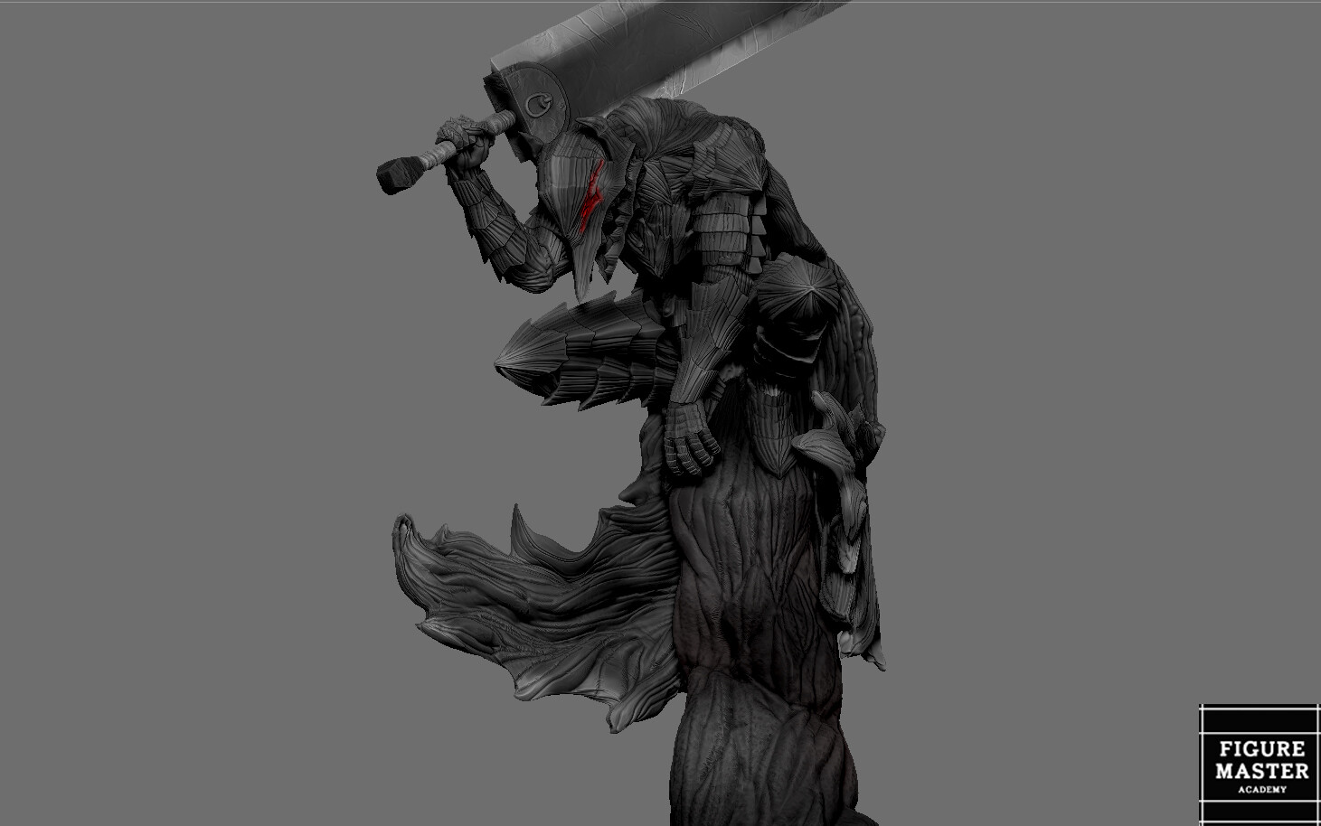ArtStation - BERSERK GUTS ON EDGE FANTASY ANIME SWORD CHARACTER 3D ...