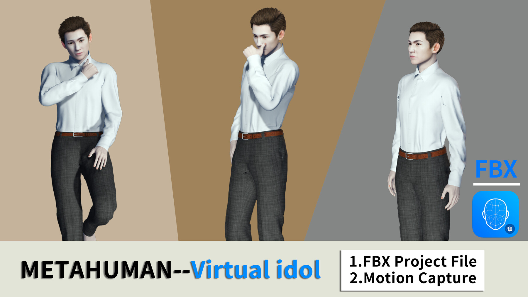 ArtStation - YANGYANG-Chinese famous star/Handsome guy in suit--Metahuman/FBX | Game Assets