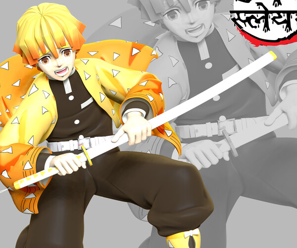 ArtStation - Zenitsu Agatsuma - Demon Slayer | Resources