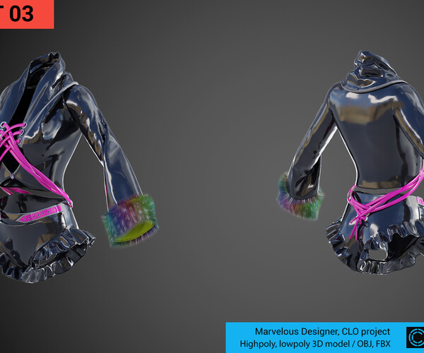 ArtStation - Outfit 03 - Marvelous Designer, CLO project. | Resources
