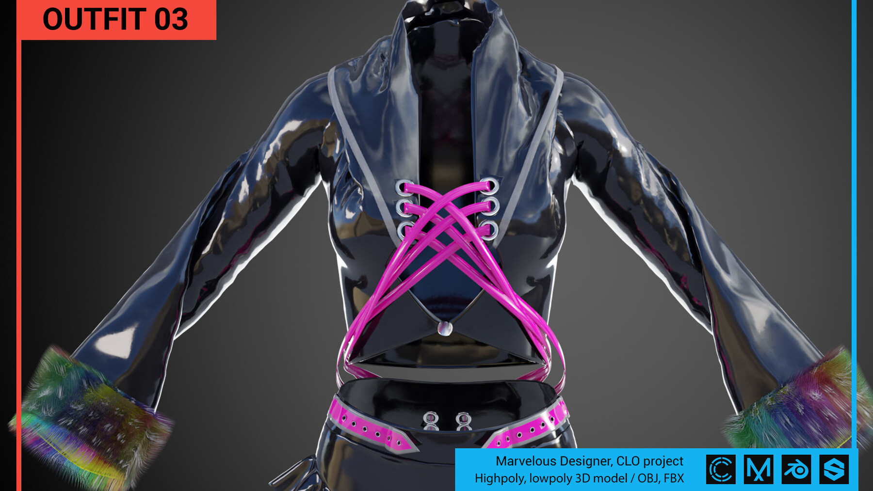 ArtStation - Outfit 03 - Marvelous Designer, CLO project. | Resources