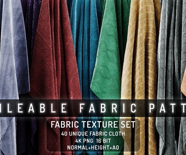 ArtStation - 40 TILEABLE FABRIC PATTERN VOL.01 | Resources