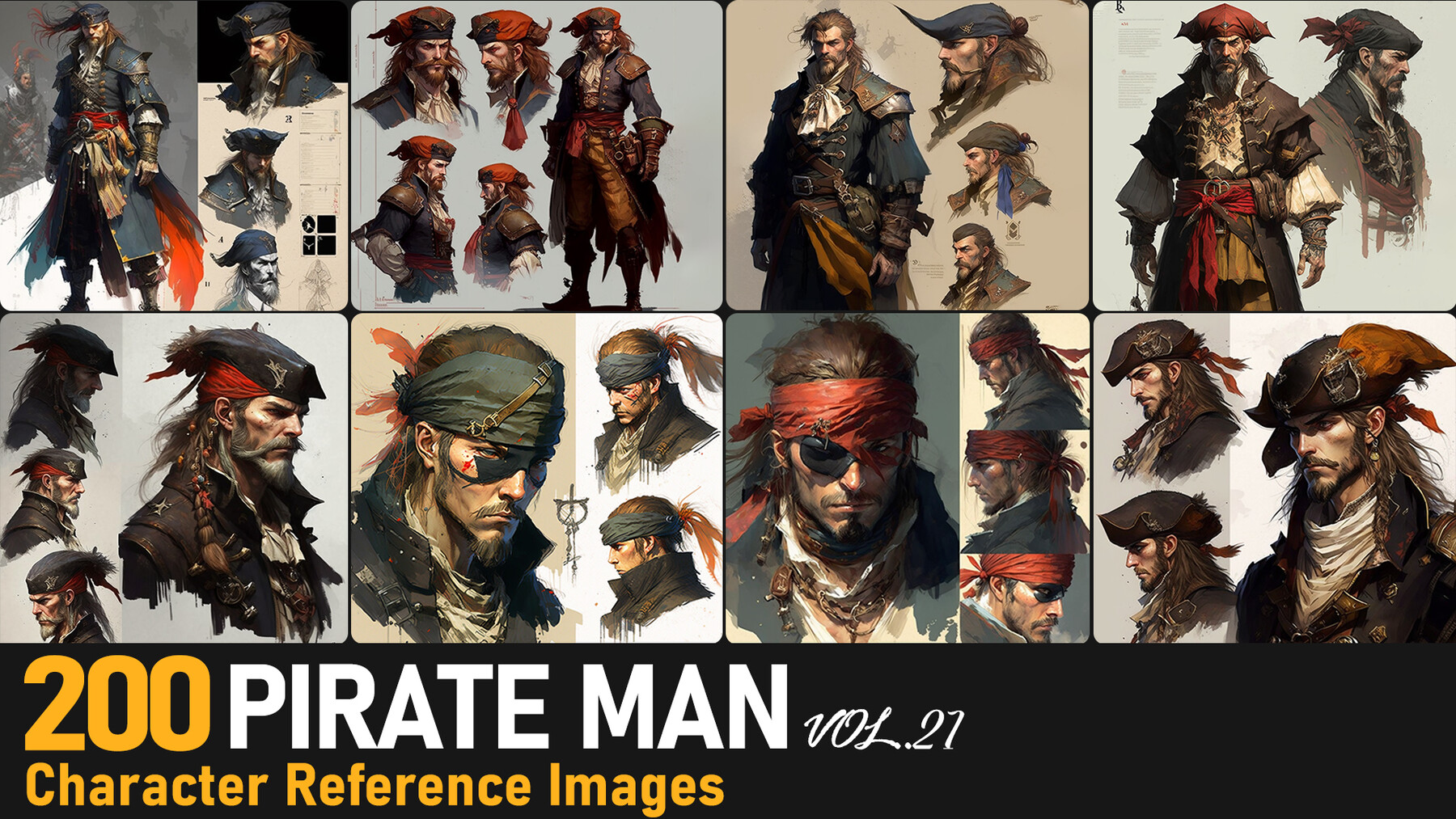 ArtStation - Pirate Man VOL.21|4K Reference Images | Artworks