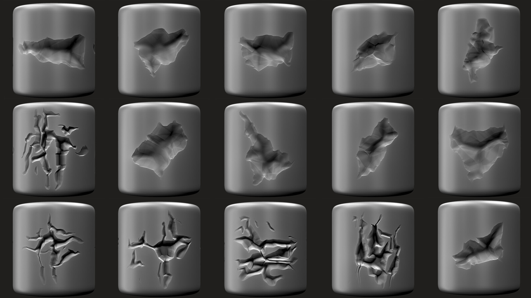 ArtStation - 100 Stylized Damage Alpha | Brushes