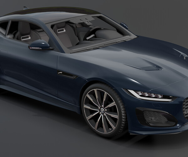 ArtStation - Jaguar F- type blue grey car | Game Assets