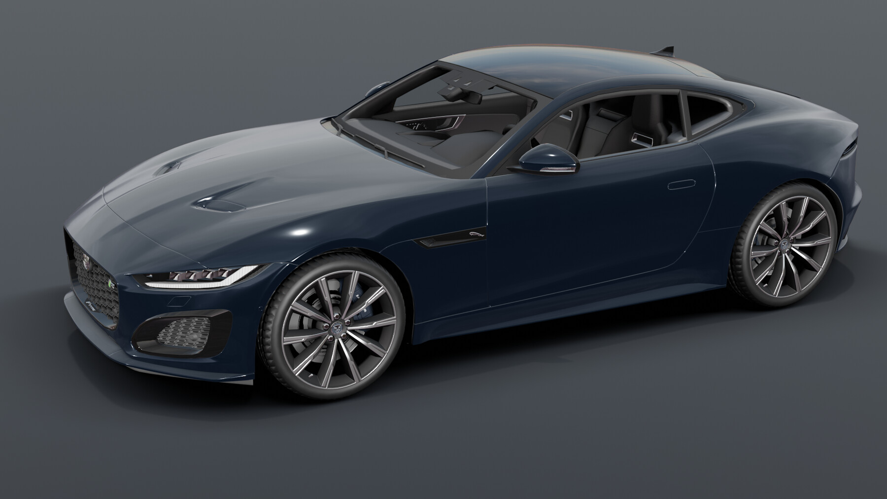 ArtStation - Jaguar F- type blue grey car | Game Assets