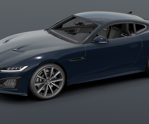 ArtStation - Jaguar F- type blue grey car | Game Assets