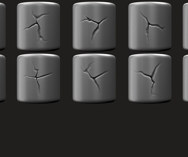 ArtStation - 100 Stylized Damage Alpha | Brushes