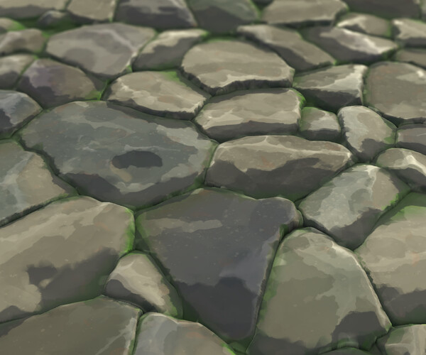 ArtStation - Ghibli Stylized Bricks Material sbs&sbsar files | Game Assets