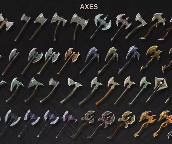 ArtStation - 500 Weapon Icons | Game Assets