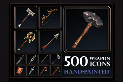 PONETI Studio - 500 Weapon Icons