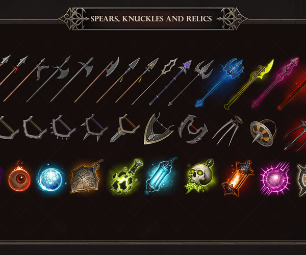 ArtStation - 500 Weapon Icons vol.2 | Game Assets