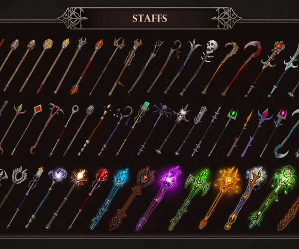 ArtStation - 500 Weapon Icons vol.2 | Game Assets