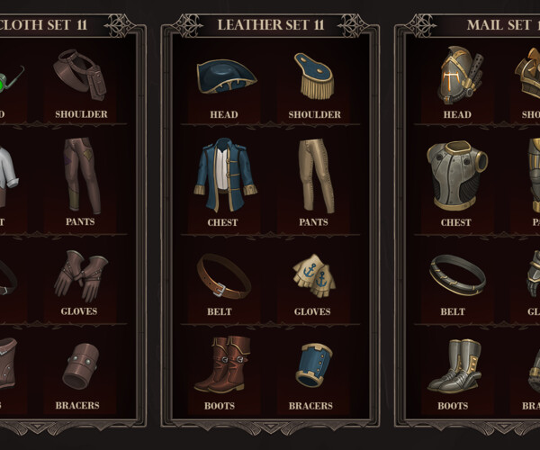 ArtStation - 500 Armor Icons vol.2 | Game Assets