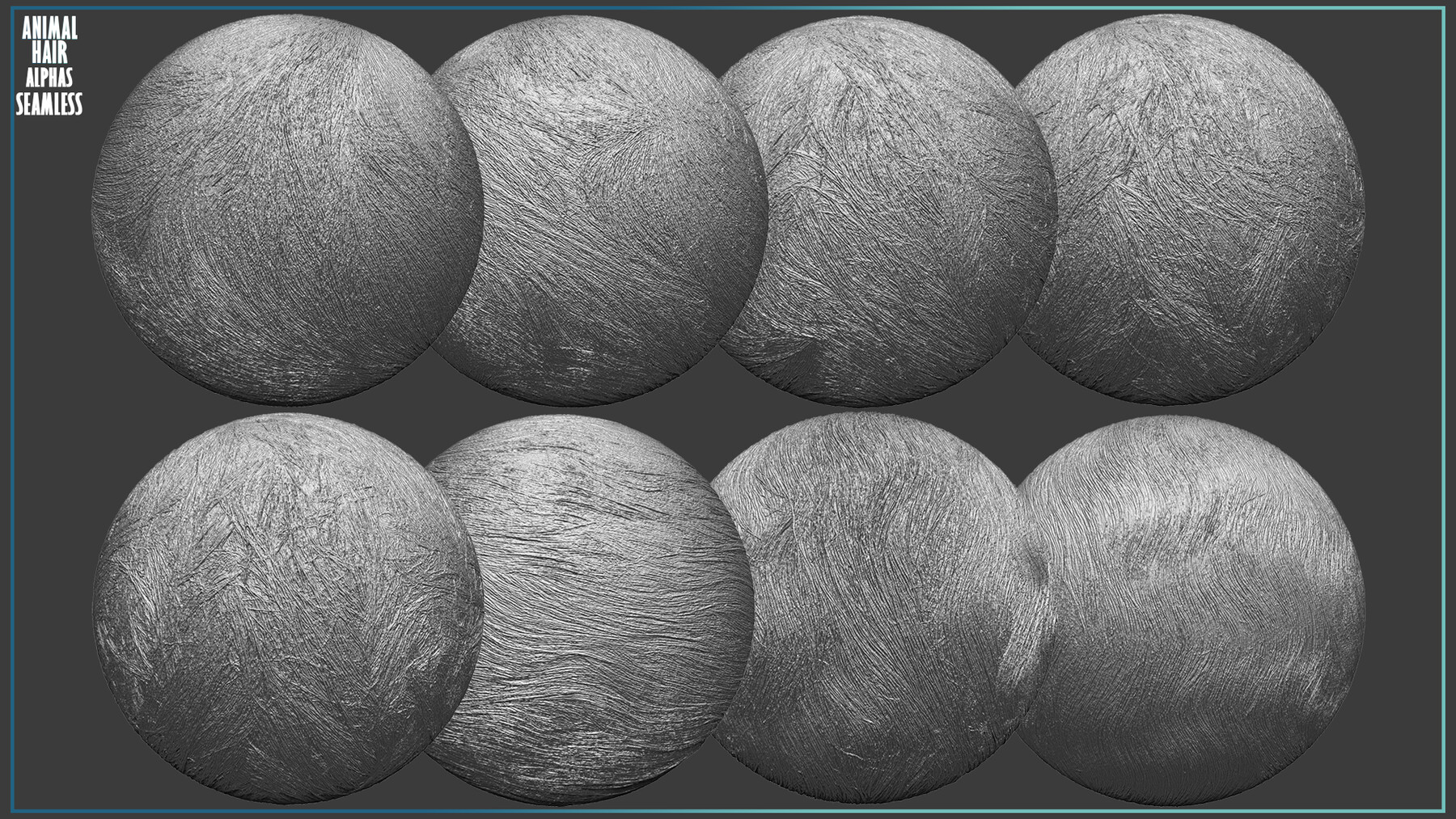 ArtStation - 50 Fur and Hair Alphas (Tileable, Displacement Map) vol.6 ...