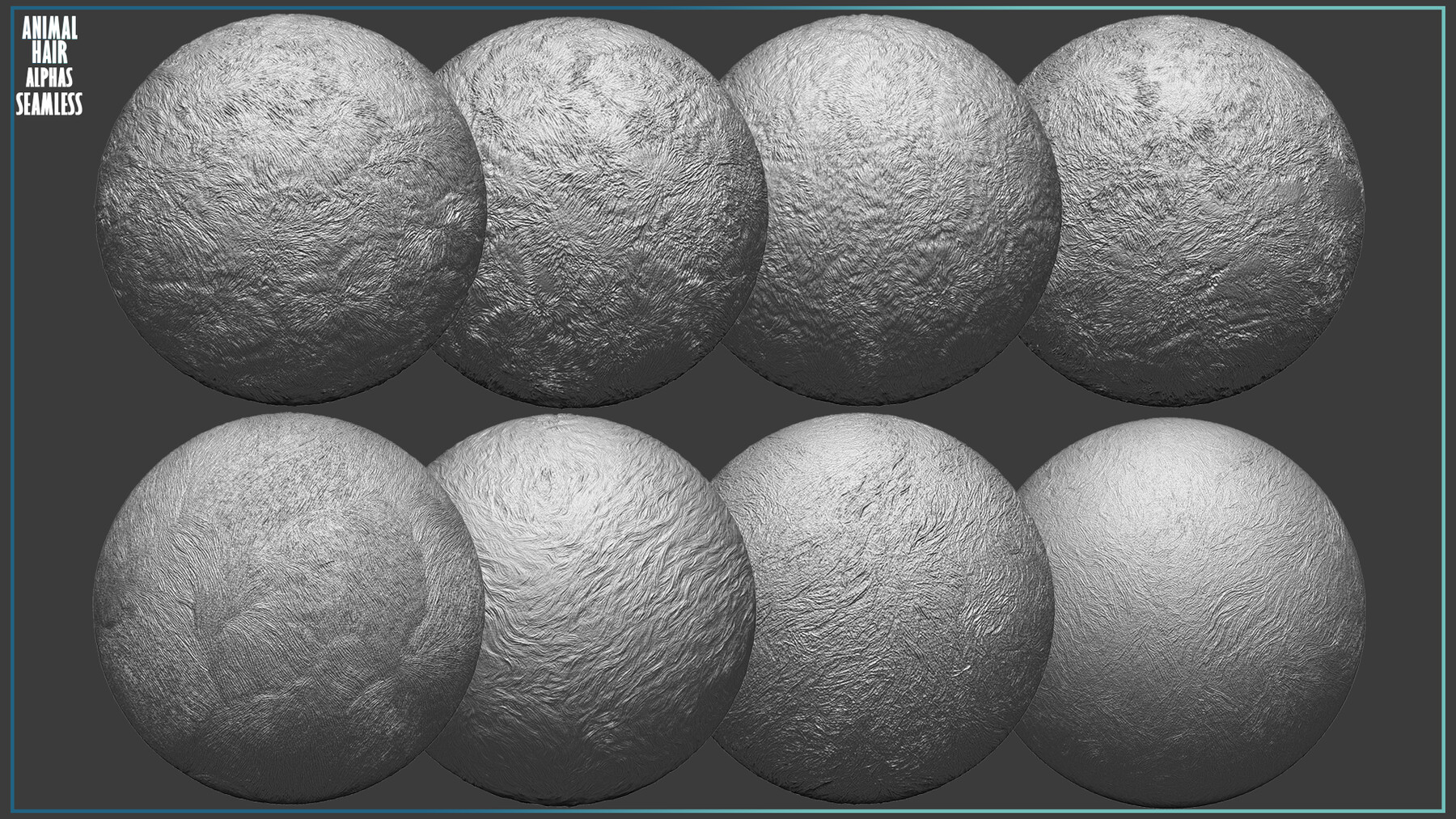 ArtStation - 50 Fur and Hair Alphas (Tileable, Displacement Map) vol.6 ...
