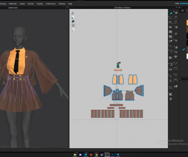 ArtStation - Anime outfit#1. Marvelous Designer / Clo 3D project +obj ...