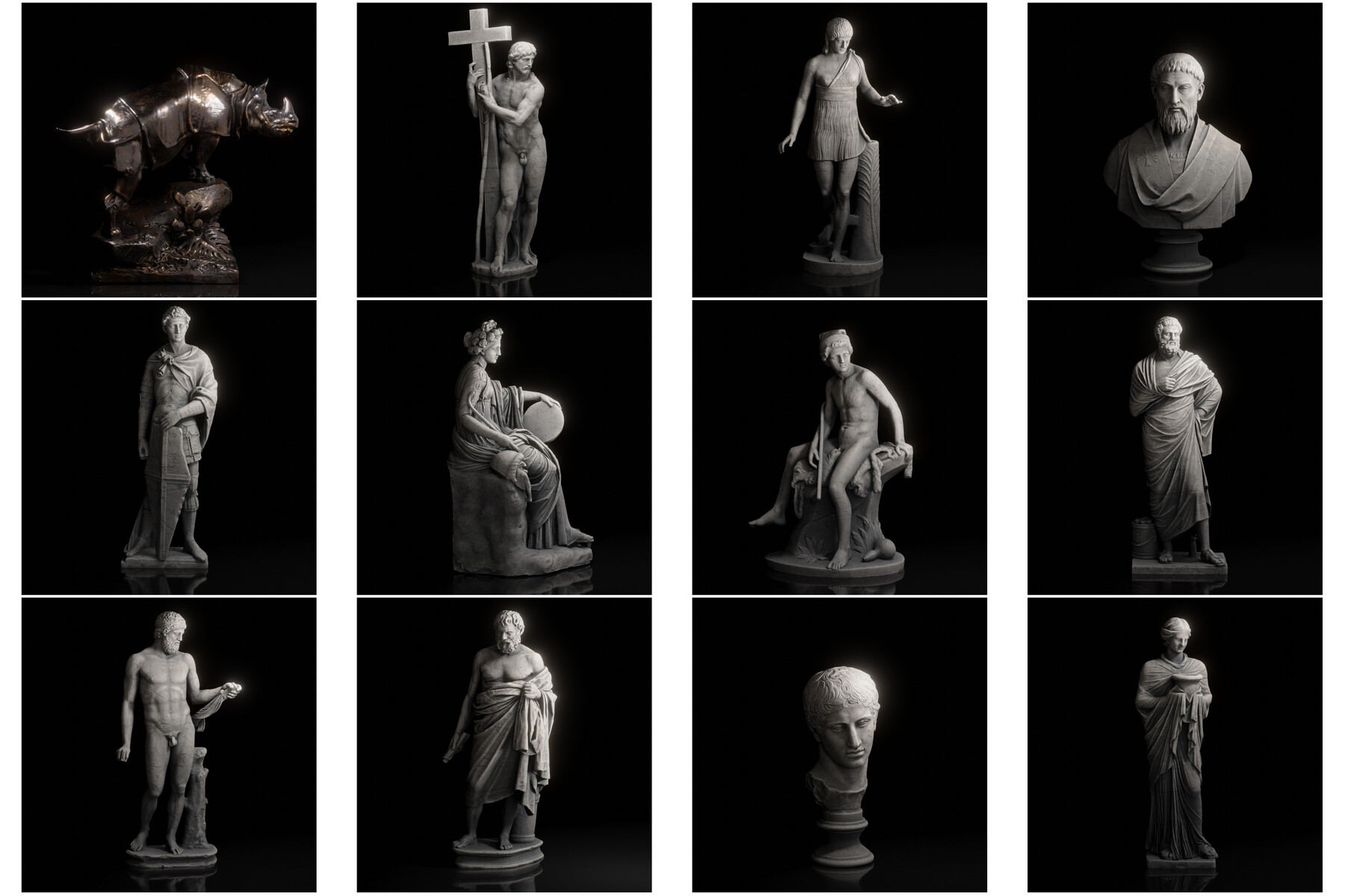 ArtStation - 160+ Famous Statues in Rome 3d models Pack Ⅱ | Resources