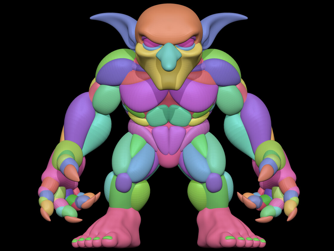 ArtStation - miniature base mesh Goblin blockout for and figures. Ztool ...
