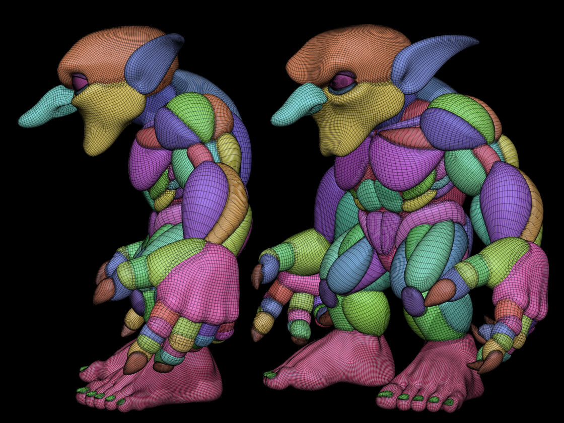 ArtStation - miniature base mesh Goblin blockout for and figures. Ztool ...