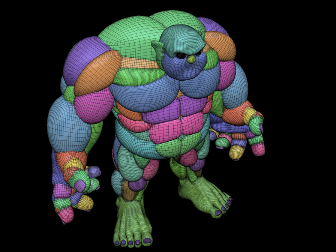 ArtStation - miniature base mesh Ogre orc troll blockout for and figures. Ztool and obj files ...
