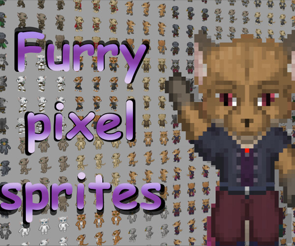 ArtStation - Furry pixel sprites demo Blaze | Game Assets