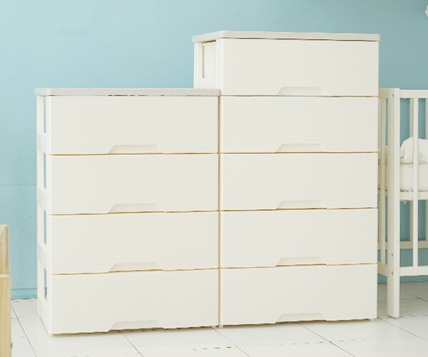 ArtStation - Modern Plus Wood Top 5 Tier Plastic Drawer | Resources