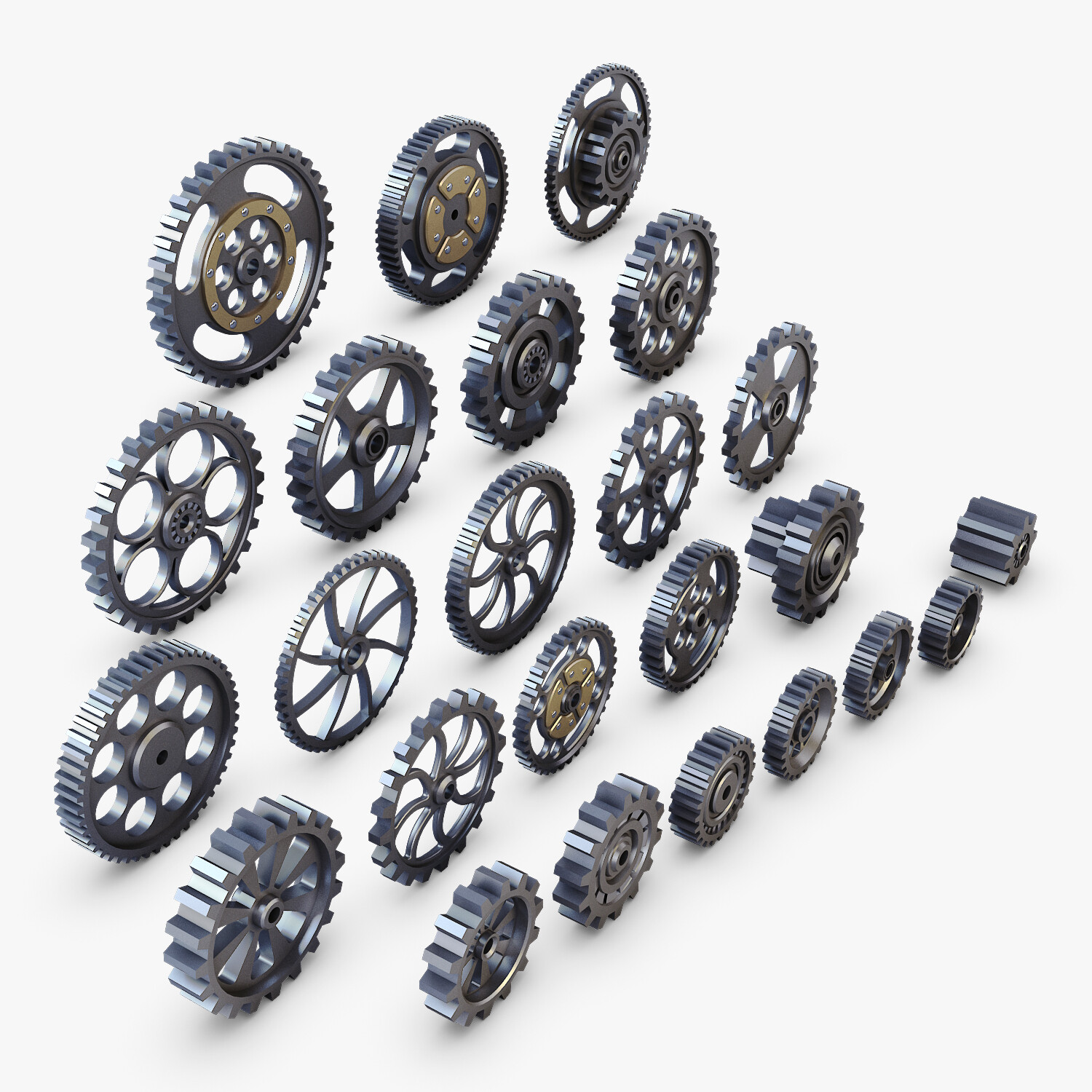 ArtStation - Gears Set Low Poly v 1 | Resources