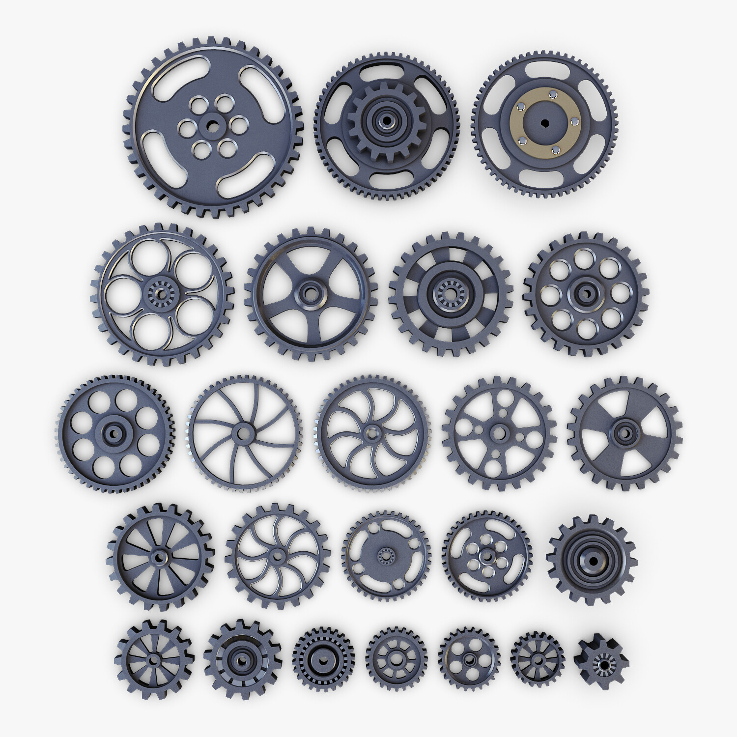 ArtStation - Gears Set Low Poly v 1 | Resources