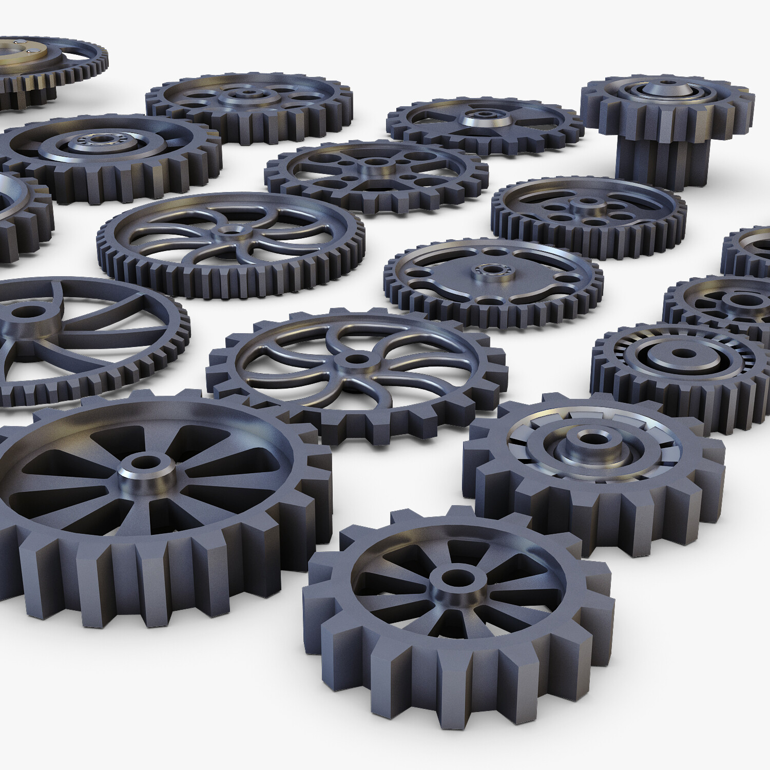 ArtStation - Gears Set Low Poly v 1 | Resources