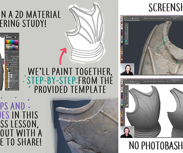 ArtStation - Stone Material Paint-Along Tutorial | Tutorials
