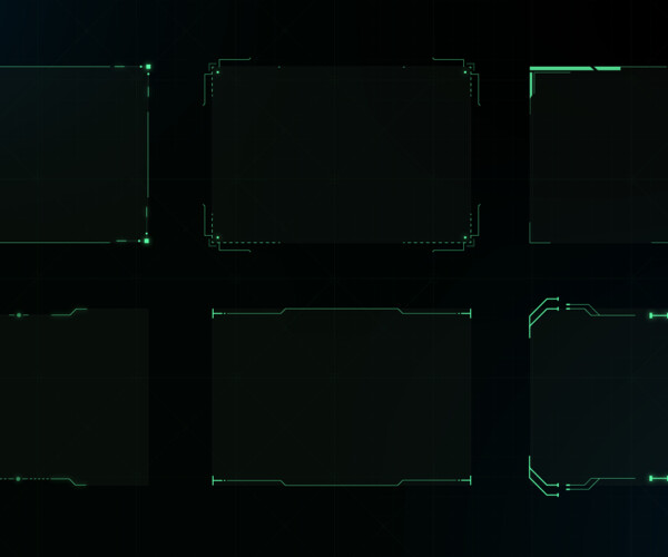 ArtStation - Sci-Fi HUD frames | Game Assets