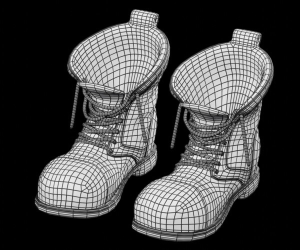 ArtStation - Old work boots | Game Assets