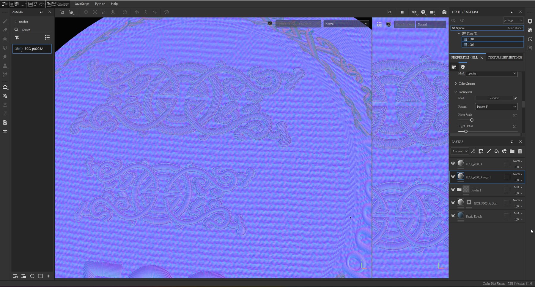 ArtStation - EmbroideryCG Pattern p0003A Ornament Borders | Brushes